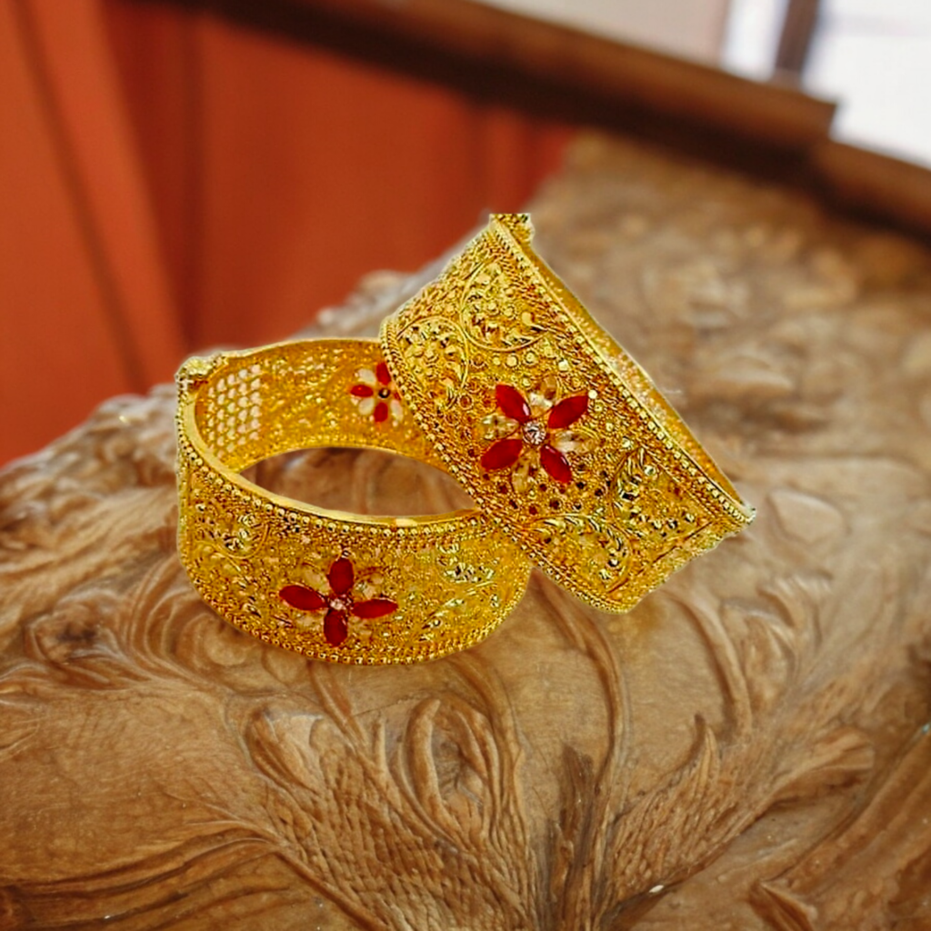 24K GOLD PLATED CHUR 1 PAIR | BD Jewelers Bangladesh